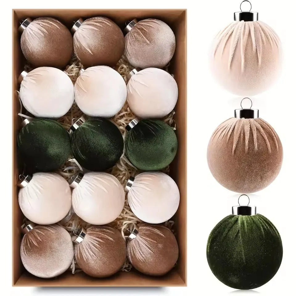 Luxury Velvet Christmas Tree Ornaments
